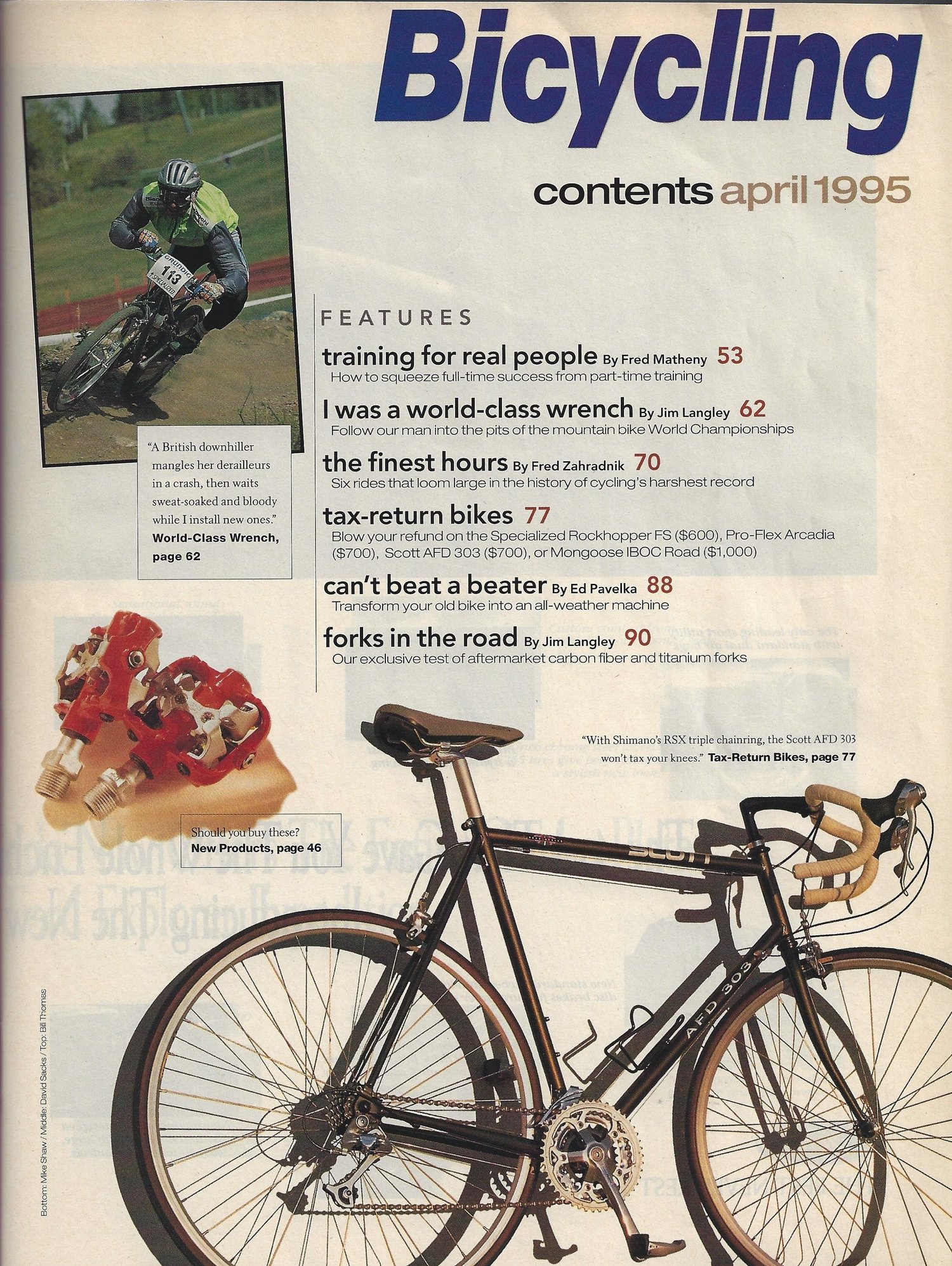 30 Years Ago: April 1995 in Bicycling magazine - Bike Forums