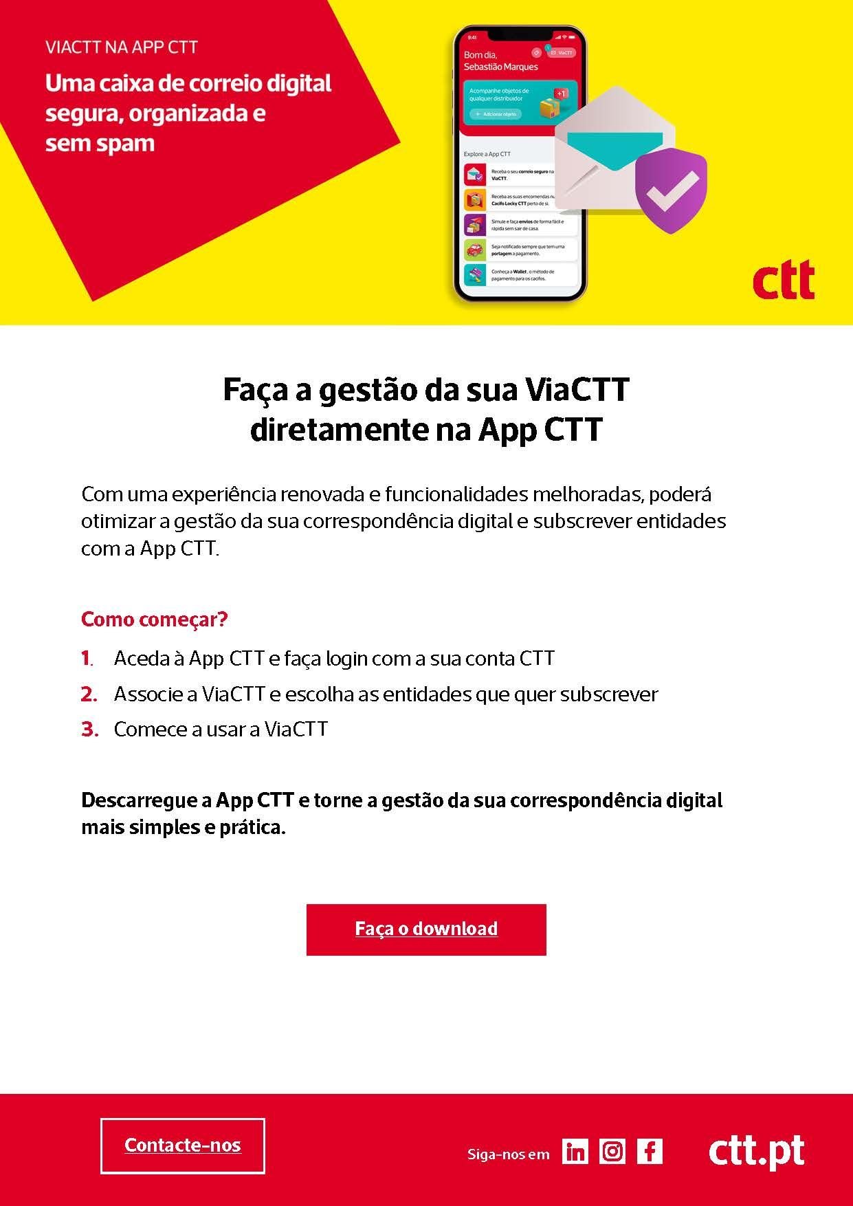 ViaCTT - Recebeu novo(s) documento(s) na Caixa Postal Eletrónica ...