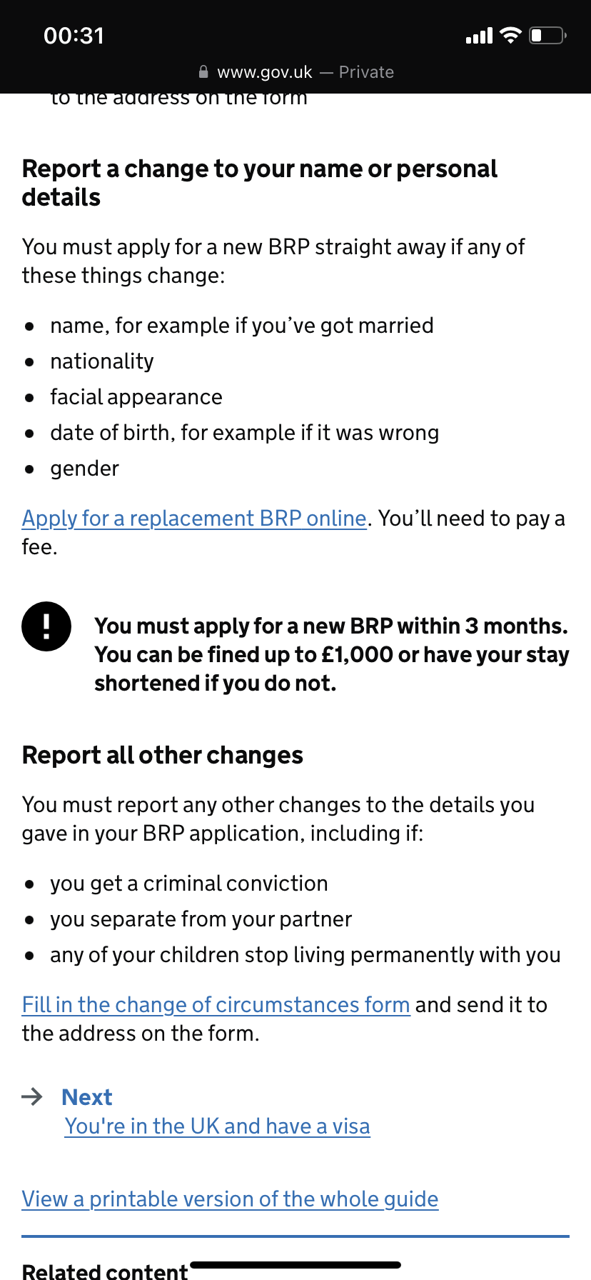 Surname change in passport and BRP? - British Expats