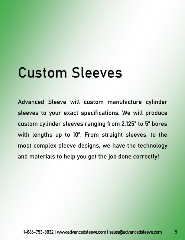 Advanced Sleeve Engine Sleeves for Sale in Ashtabula, OH | RacingJunk