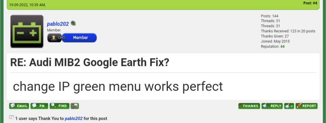 Audi MIB2 Google Earth layout fix? - AudiWorld Forums