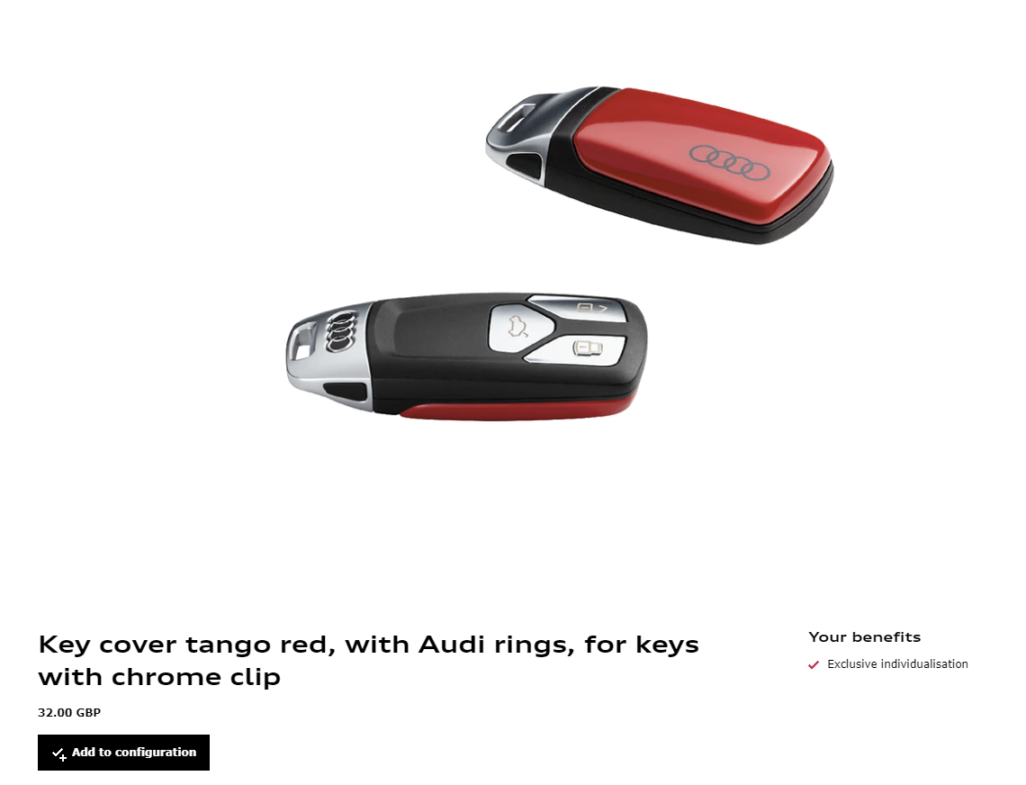 Audi Key Cover (uk website) - AudiWorld Forums