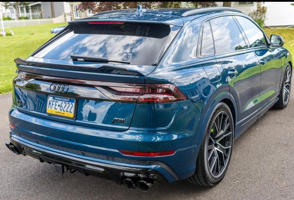 Audi Q8 S-Line Maxton Design Front Splitter and Rowen Rear Gate Spoiler - AudiWorld Forums