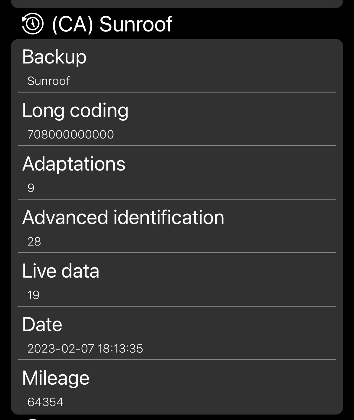 Help OBDEleven messed up sunroof basic settings - AudiWorld Forums