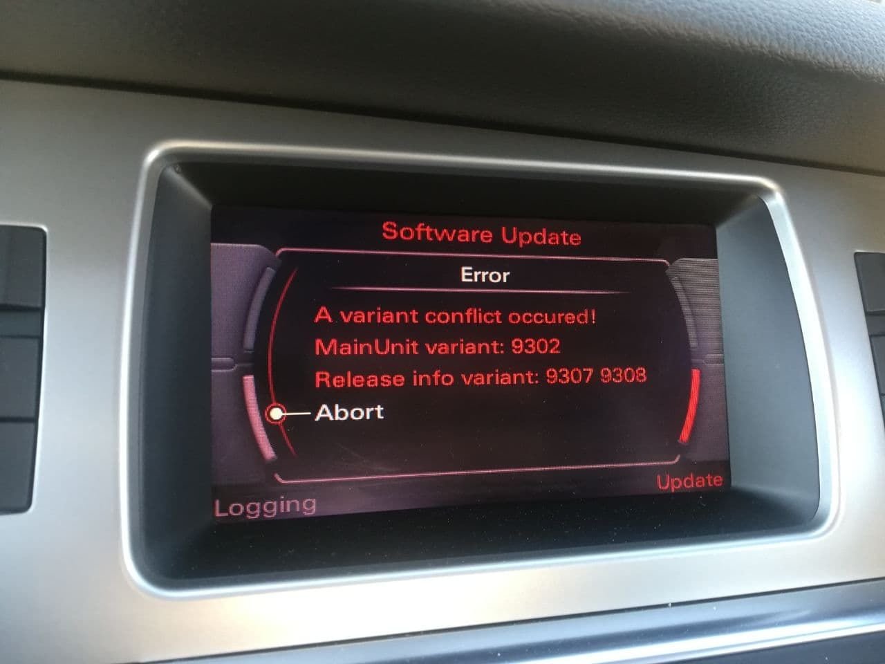 MMI Update Engineering menu not yet initialized - AudiWorld Forums