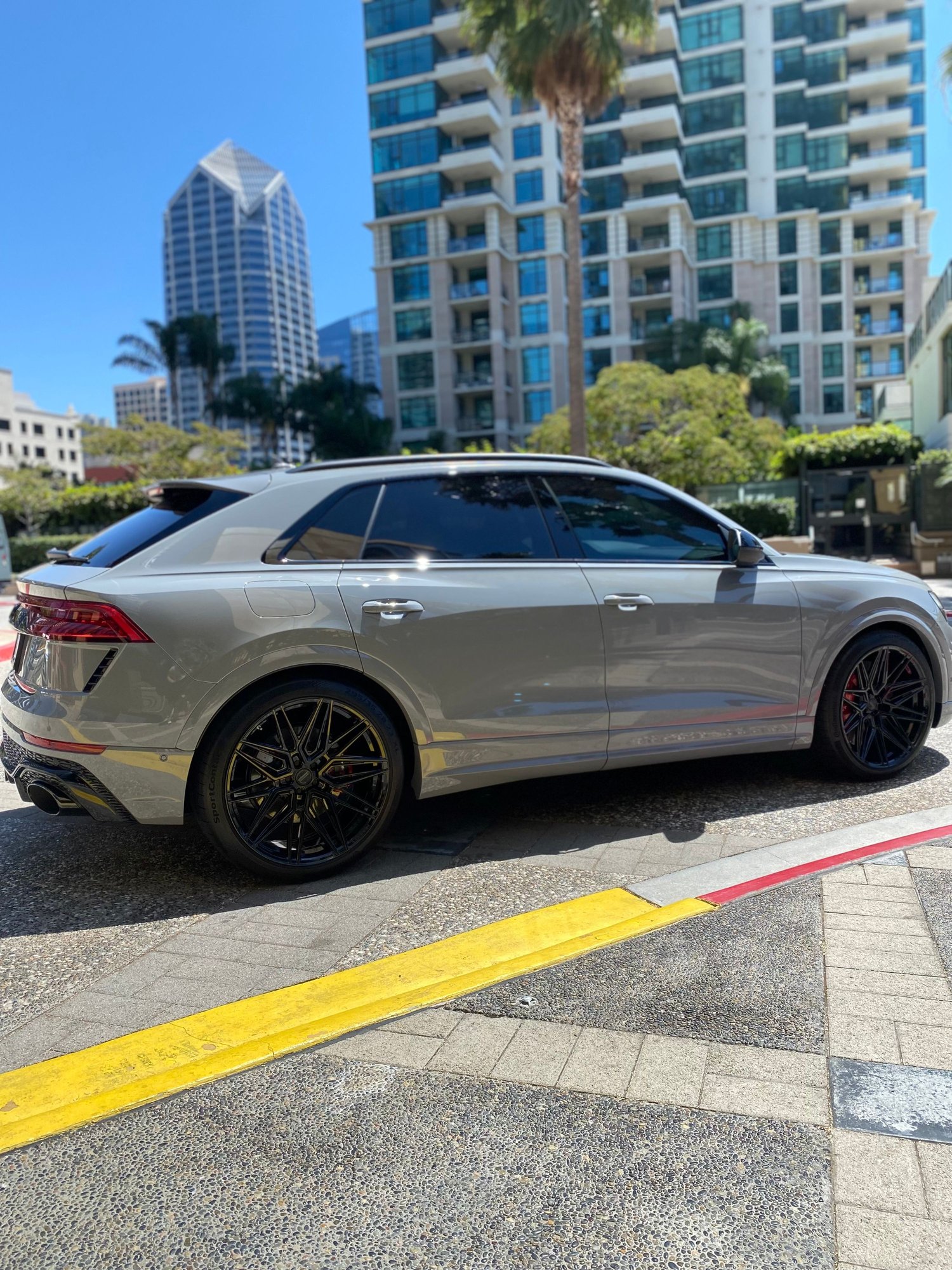 Finally got her all done! 22 RS Q8 wheels, lowered, tune, downpipes ...