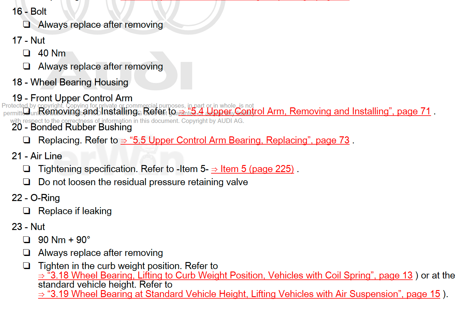 Front Suspension Torque Specs - AudiWorld Forums