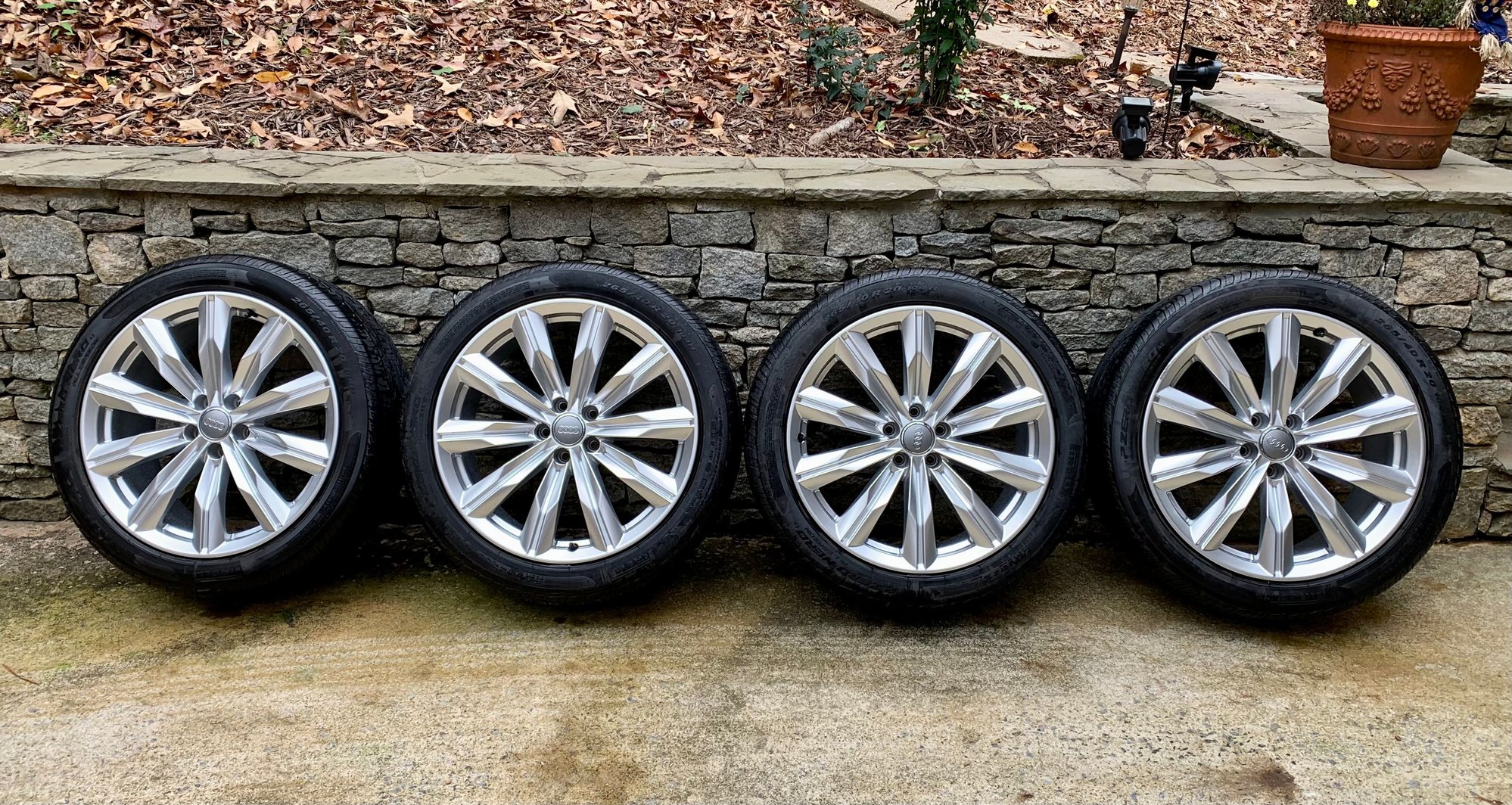 Audi A8 10-Spoke 20”x9" ET37 5x112 Wheels and Pirelli PZero Nero 265/40 ...
