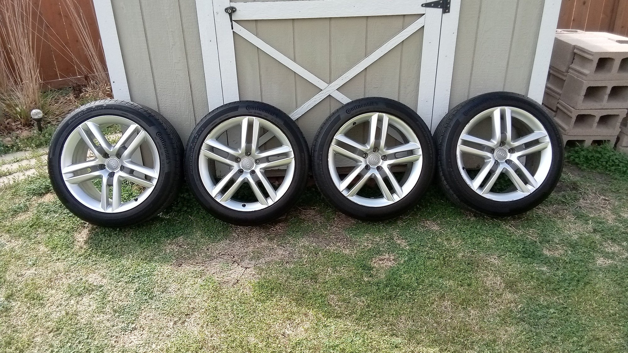 Audi 5 x 112 Wheels 19 x 8.5 ET45 w/New Continental Procontact GX 245 ...