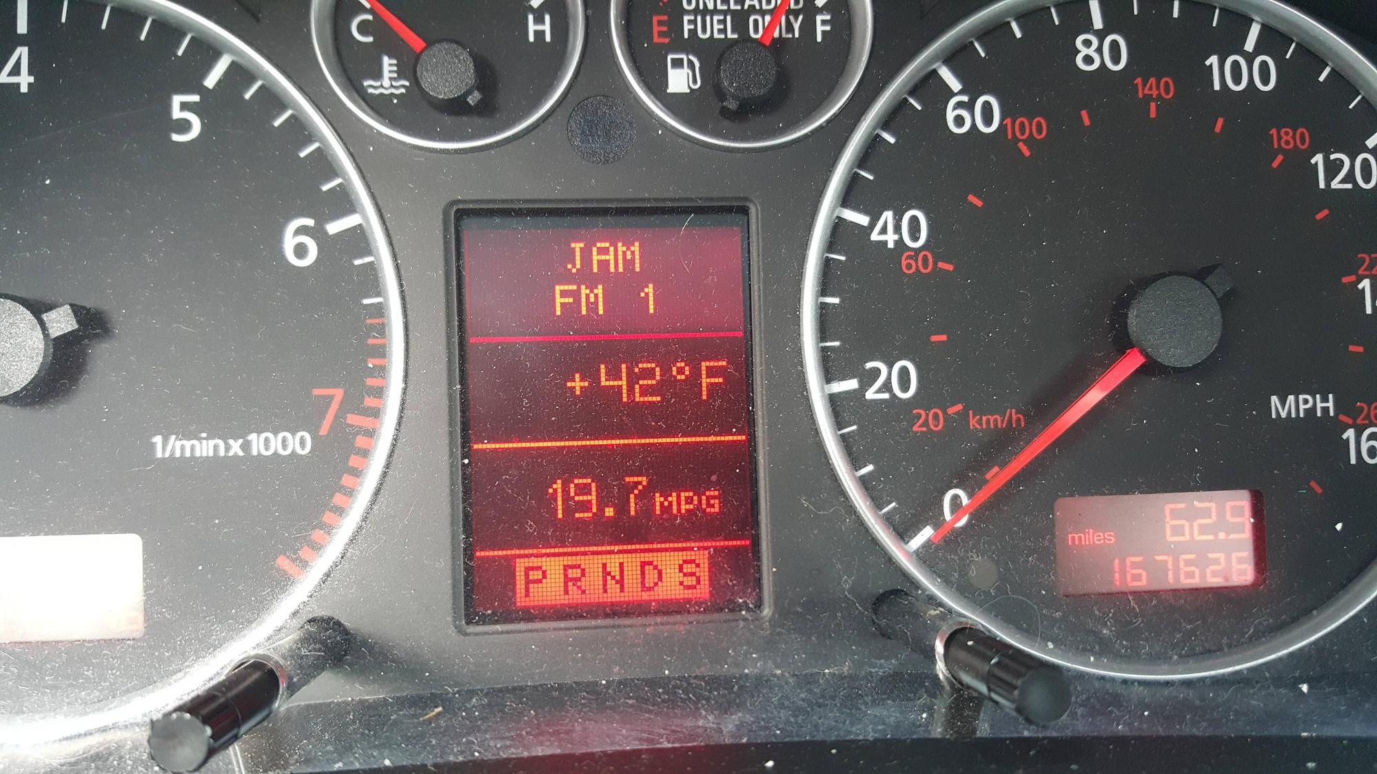 Dash display, gear display - AudiWorld Forums