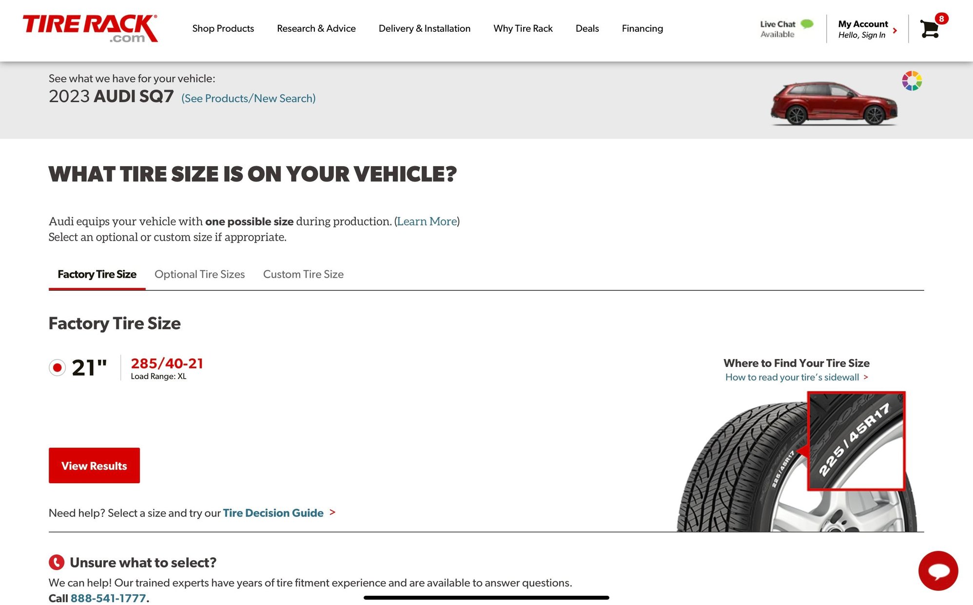 Tire size question - AudiWorld Forums