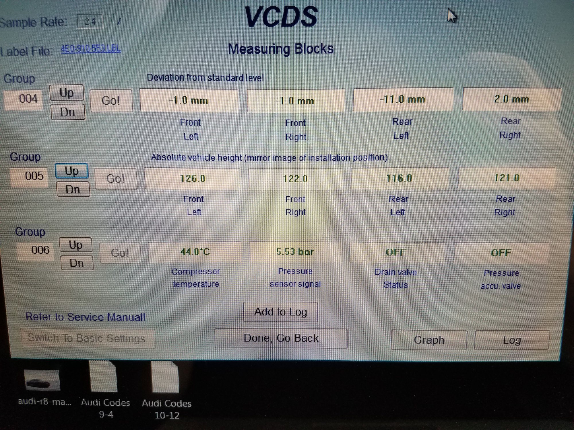 VAG Level Control Measuring Blocks - AudiWorld Forums