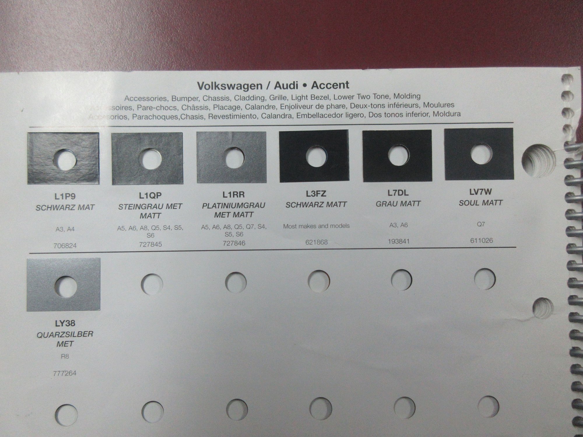 Top secret lower trim (silver) touch-up paint code - AudiWorld Forums