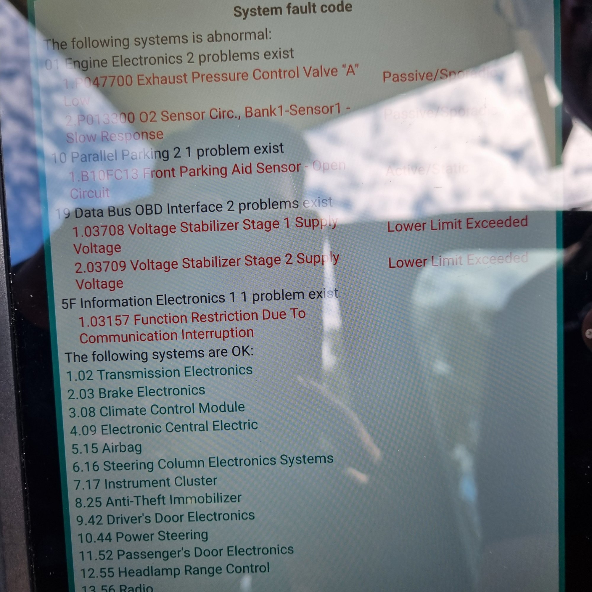 Audi Q3 - System Fault Code - AudiWorld Forums