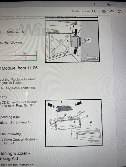 Parking Aid module location - AudiWorld Forums