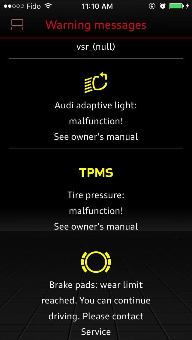 MMI connect Warning Messages Q5 2018 - AudiWorld Forums