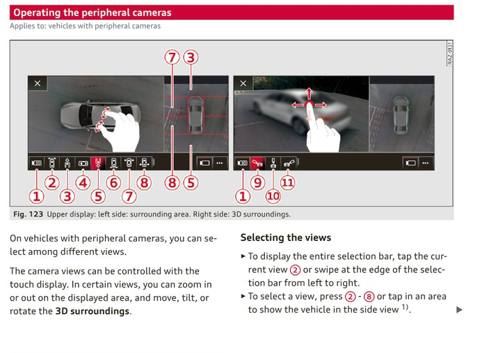 Unable to select camera (view) in 360 surround view while in Reverse.. Can you? - AudiWorld Forums
