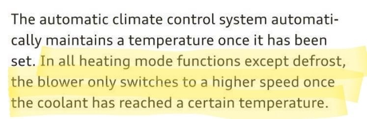 Automatic Climate Control Question - AudiWorld Forums