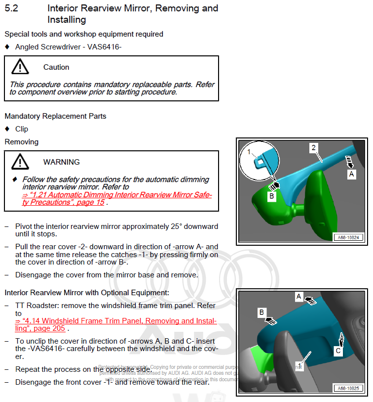 Rain Sensor Plastic Cover removal - AudiWorld Forums