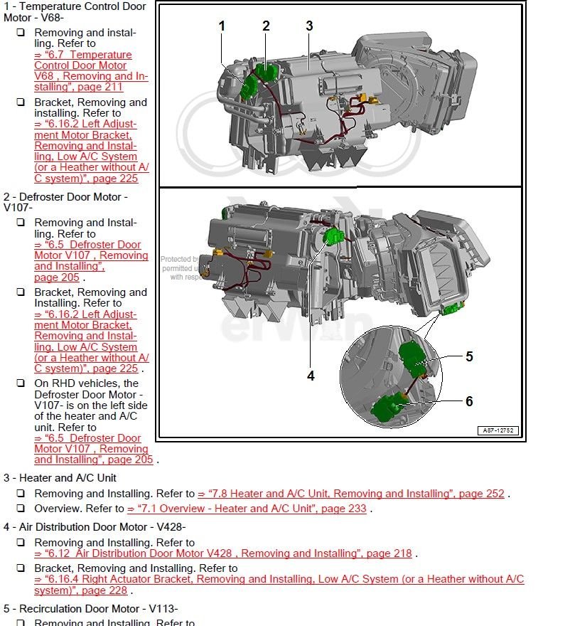 Vent Blend Door Actuators - AudiWorld Forums