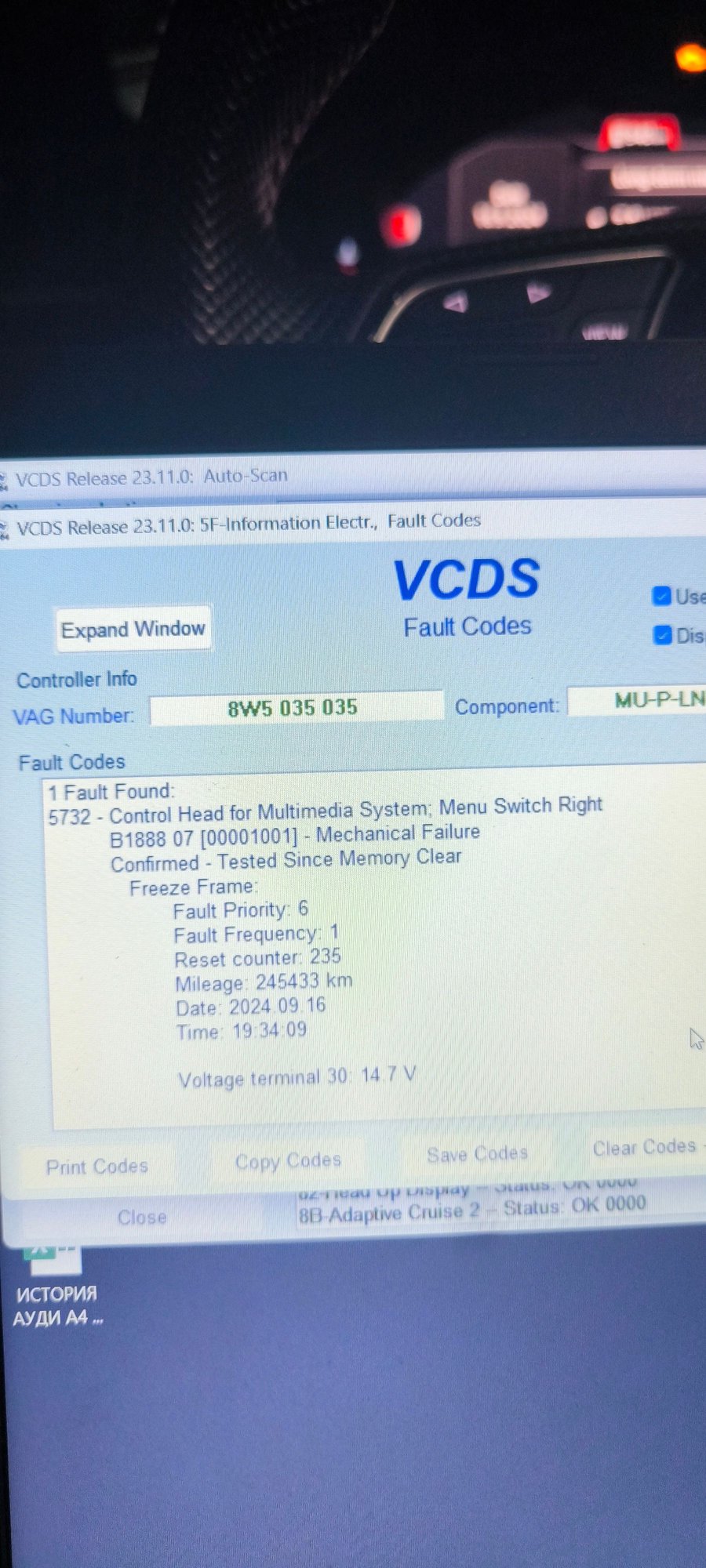Errors after diagnostics ! - AudiWorld Forums