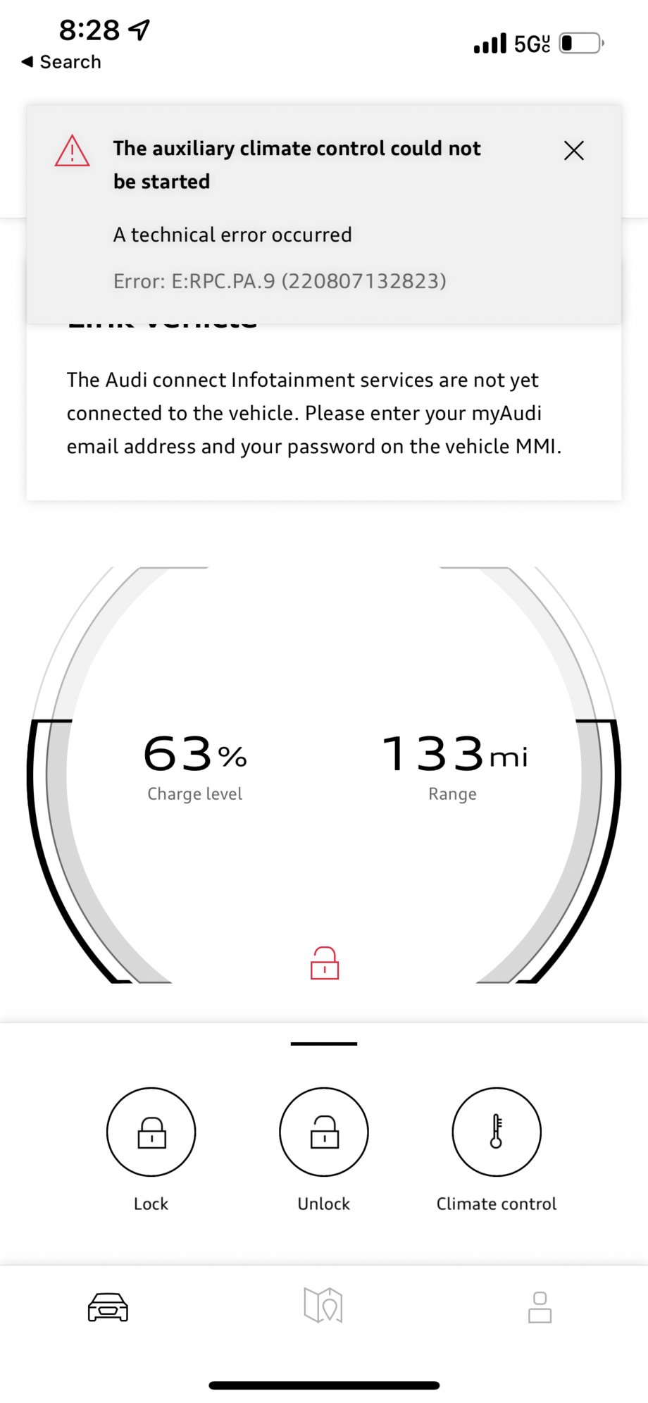 Climate preconditioning INOP from app and in car! - AudiWorld Forums