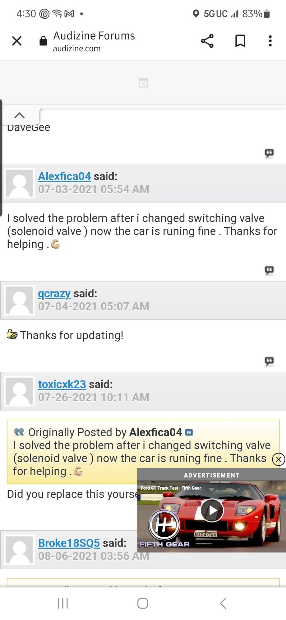 2018 A4 Coolant Warning Message? - AudiWorld Forums