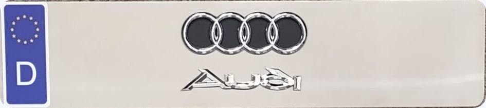 Audi Euro Style Stainless Steel Front Plate - AudiWorld Forums