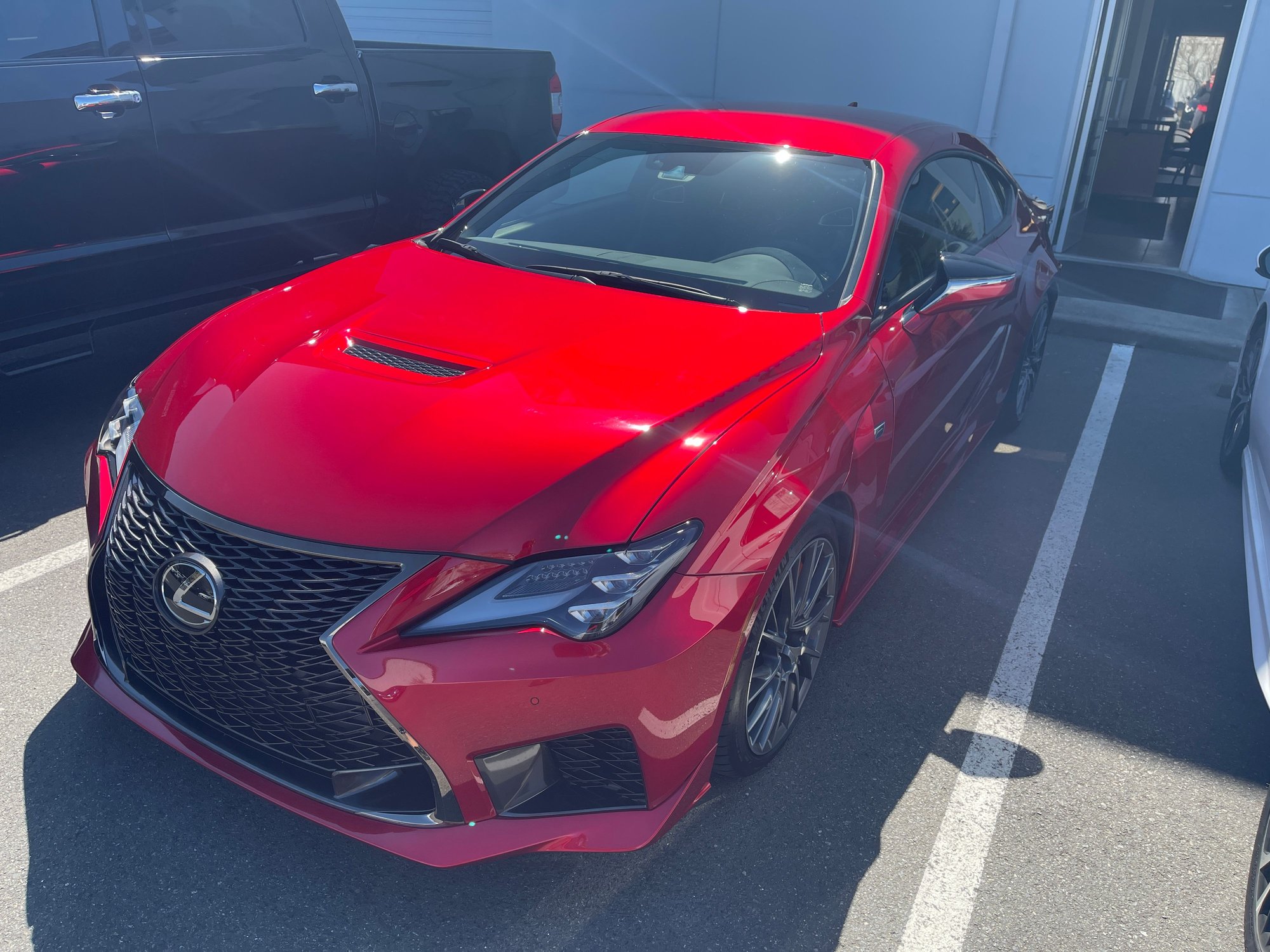 Spotted a red RCF on the road for the first time since like.....forever ...