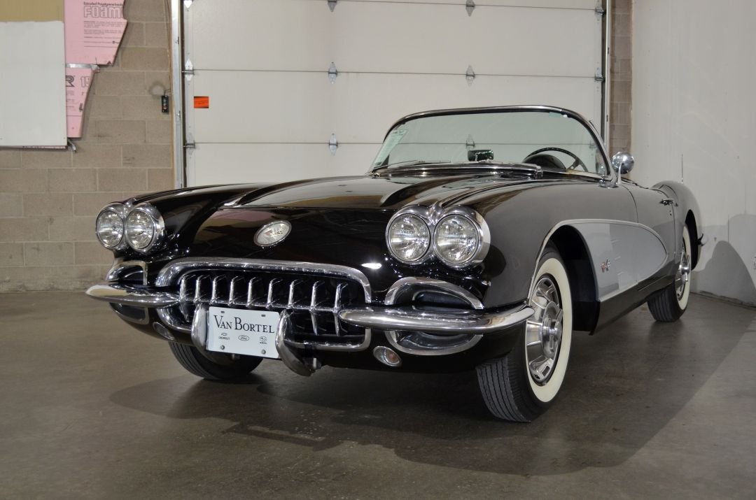 FS (For Sale) 1960 Corvette Convertible 283CI/230HP Tuxedo Black ...