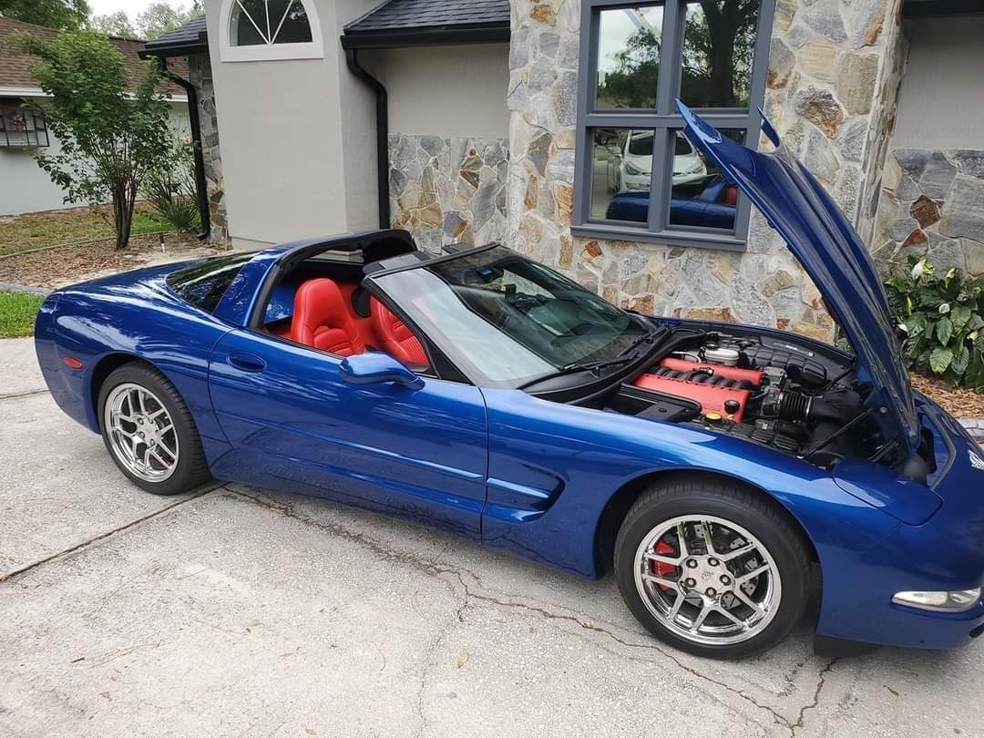 Electron Blue Metallic with torch red interior - CorvetteForum ...