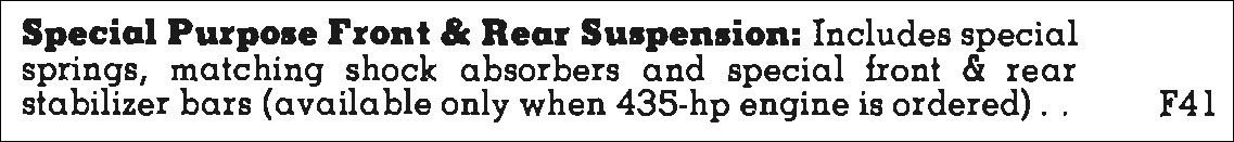 C2 F41 Special Front and Rear Suspension Option?? - CorvetteForum ...