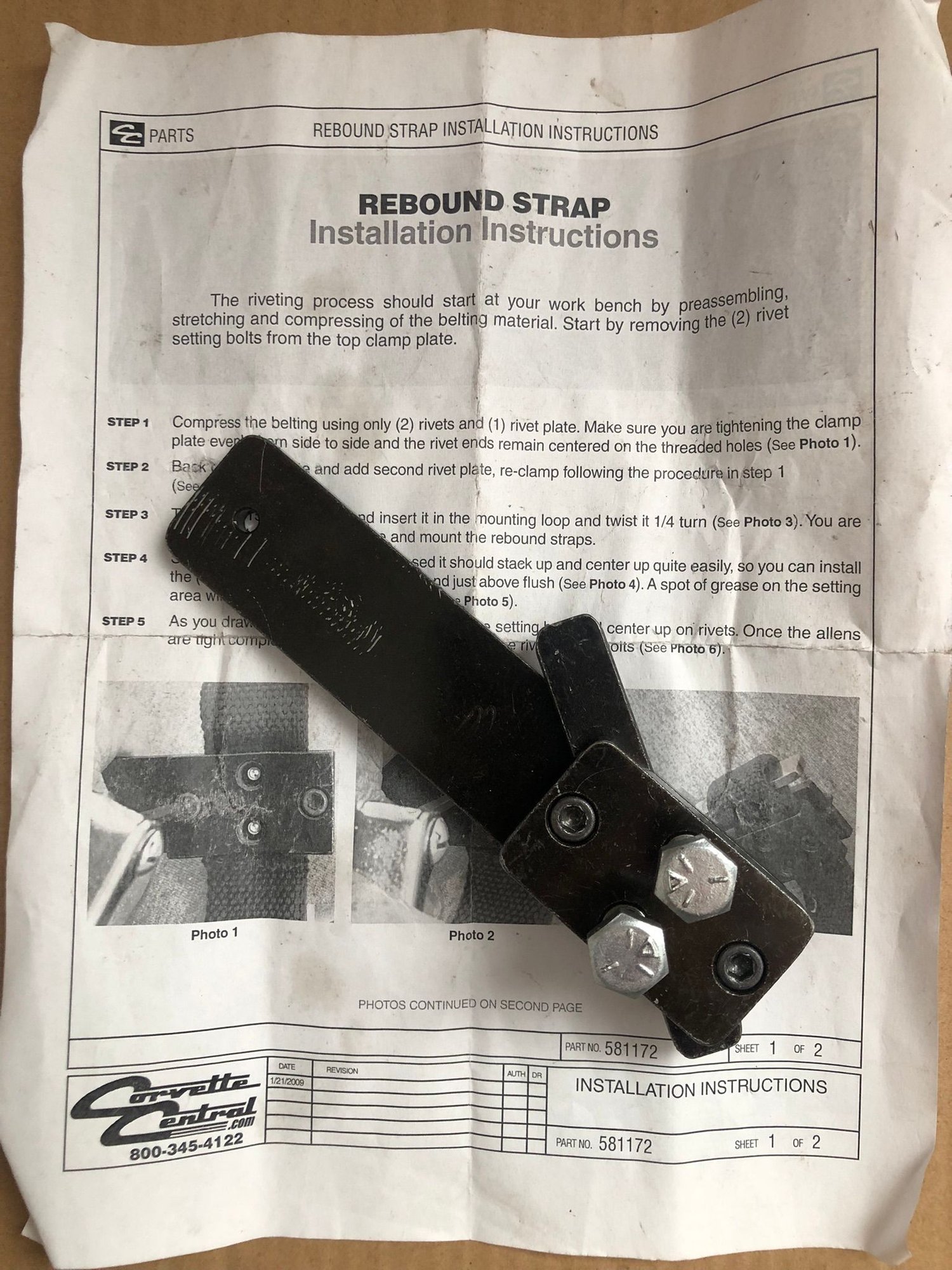 FS (For Sale) 1953-62 rebound strap rivet tool available ...