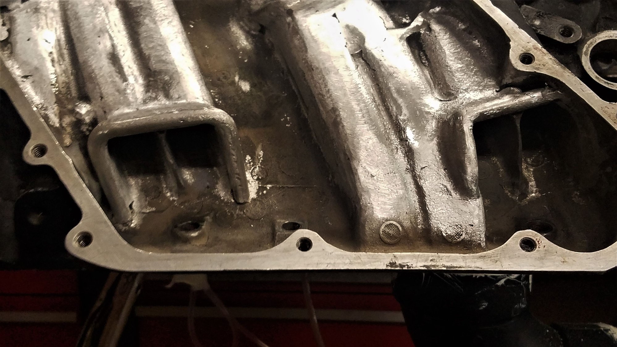 built simple flow bench to test ported heads, intake manifold ...