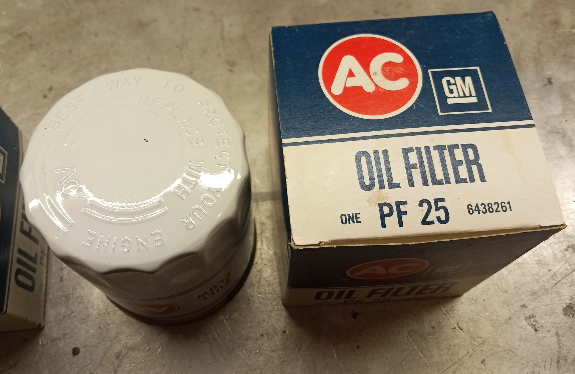 FS (For Sale) SOLD NOS AC Oil Filter PF25 with embossed bottom ...