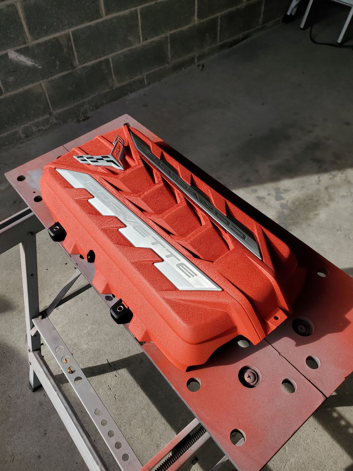 FS (For Sale) Wrinkle Red Engine Custom Cover - CorvetteForum ...