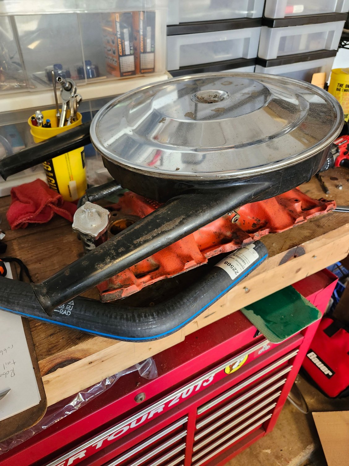 FS (For Sale) '63 250 Hp Air Cleaner, Carb, Intake and Upper Rad Hose ...