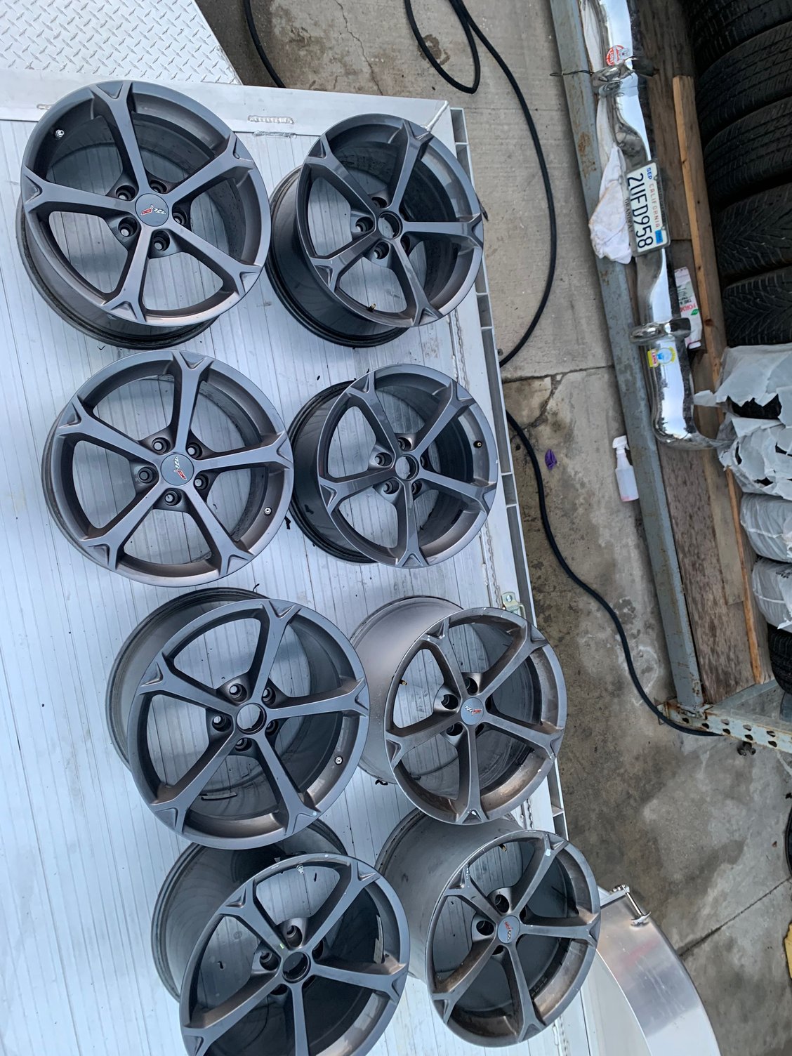 FS (For Sale) C6 Grand Sport Speedline 5 Spoke Wheels 18x9.5 19x12 ...