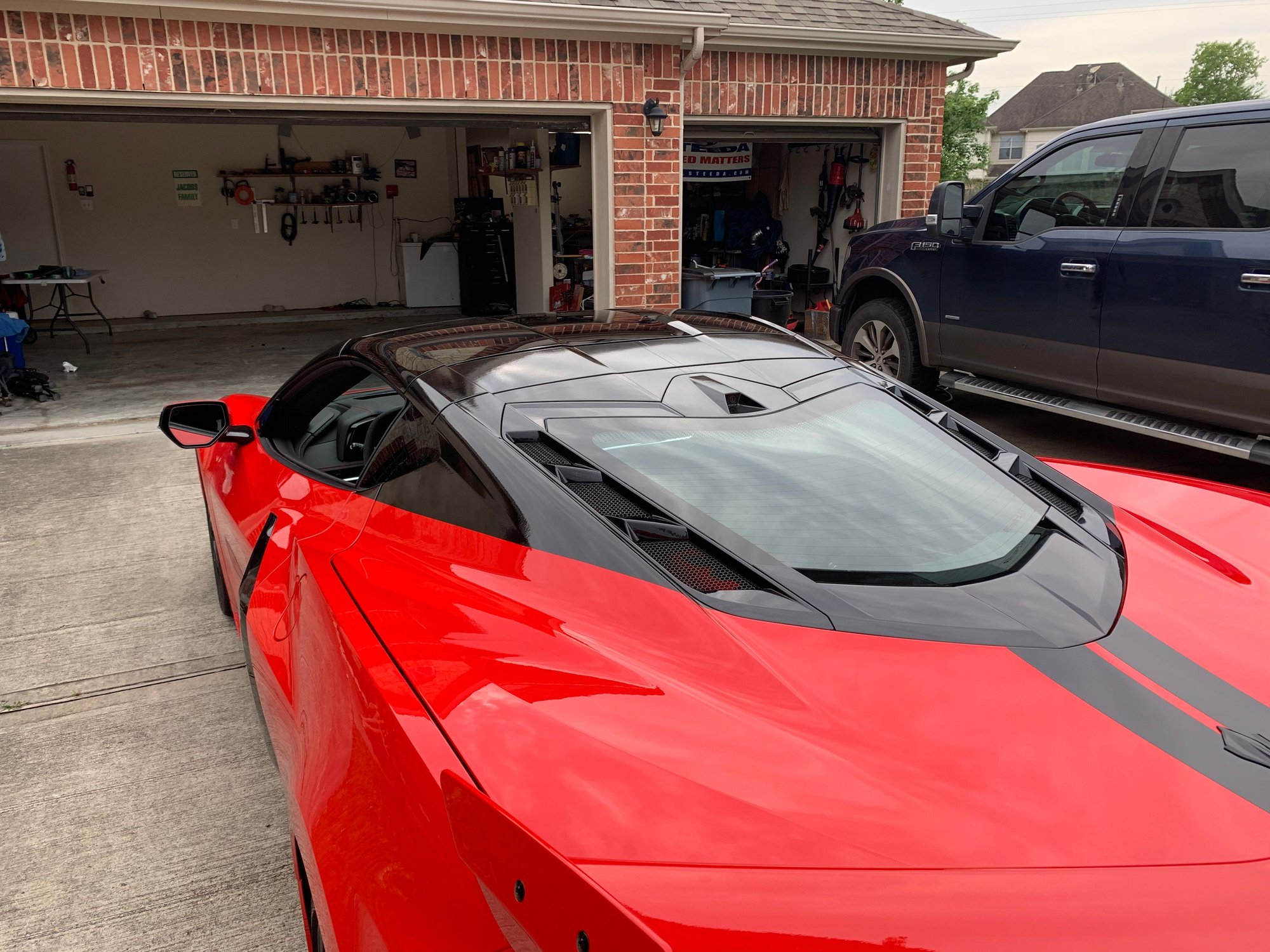Red C8 with black top wrap - CorvetteForum - Chevrolet Corvette Forum ...