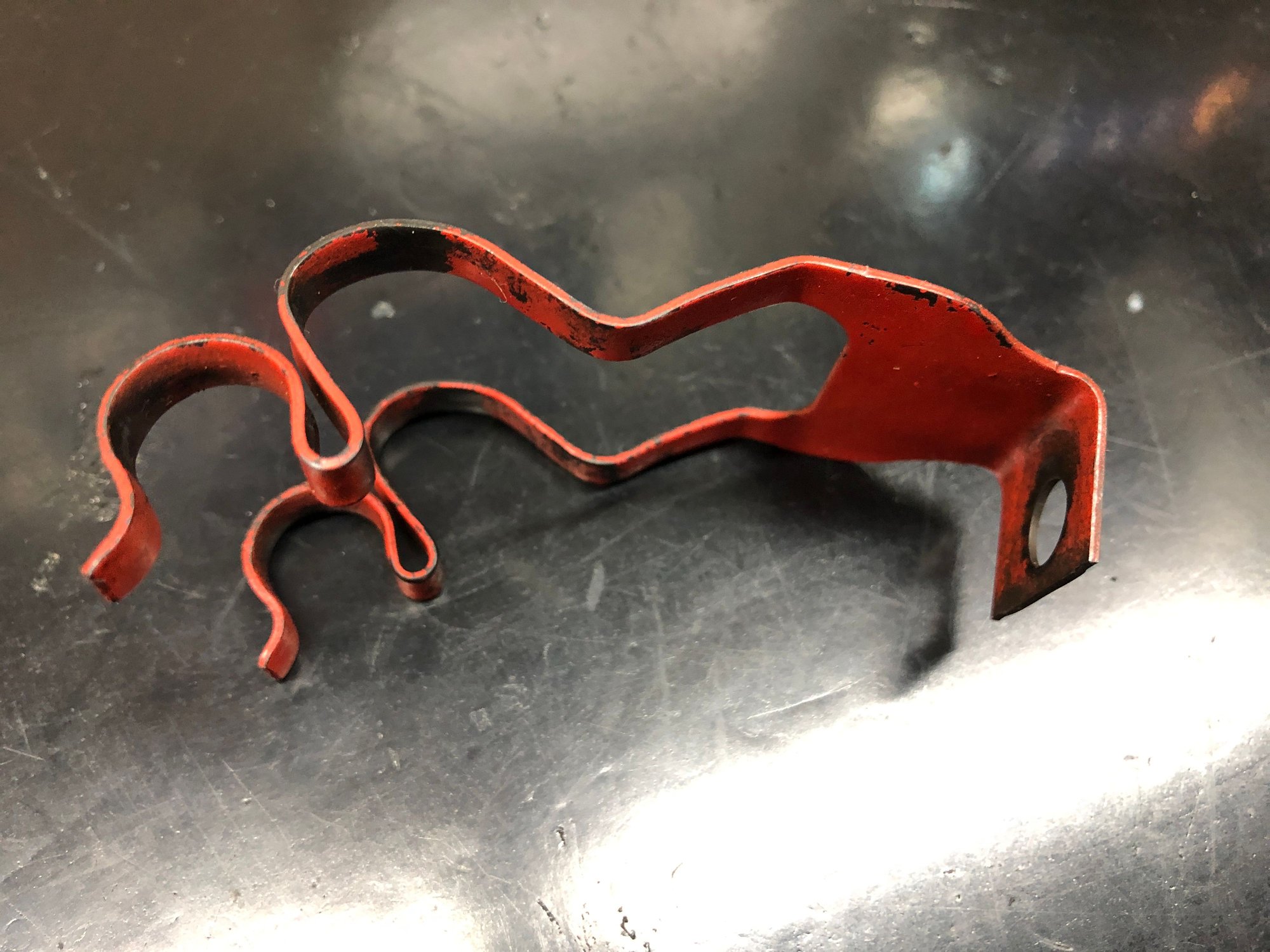 FS (For Sale) NCRS original transmission cooler line retention bracket ...