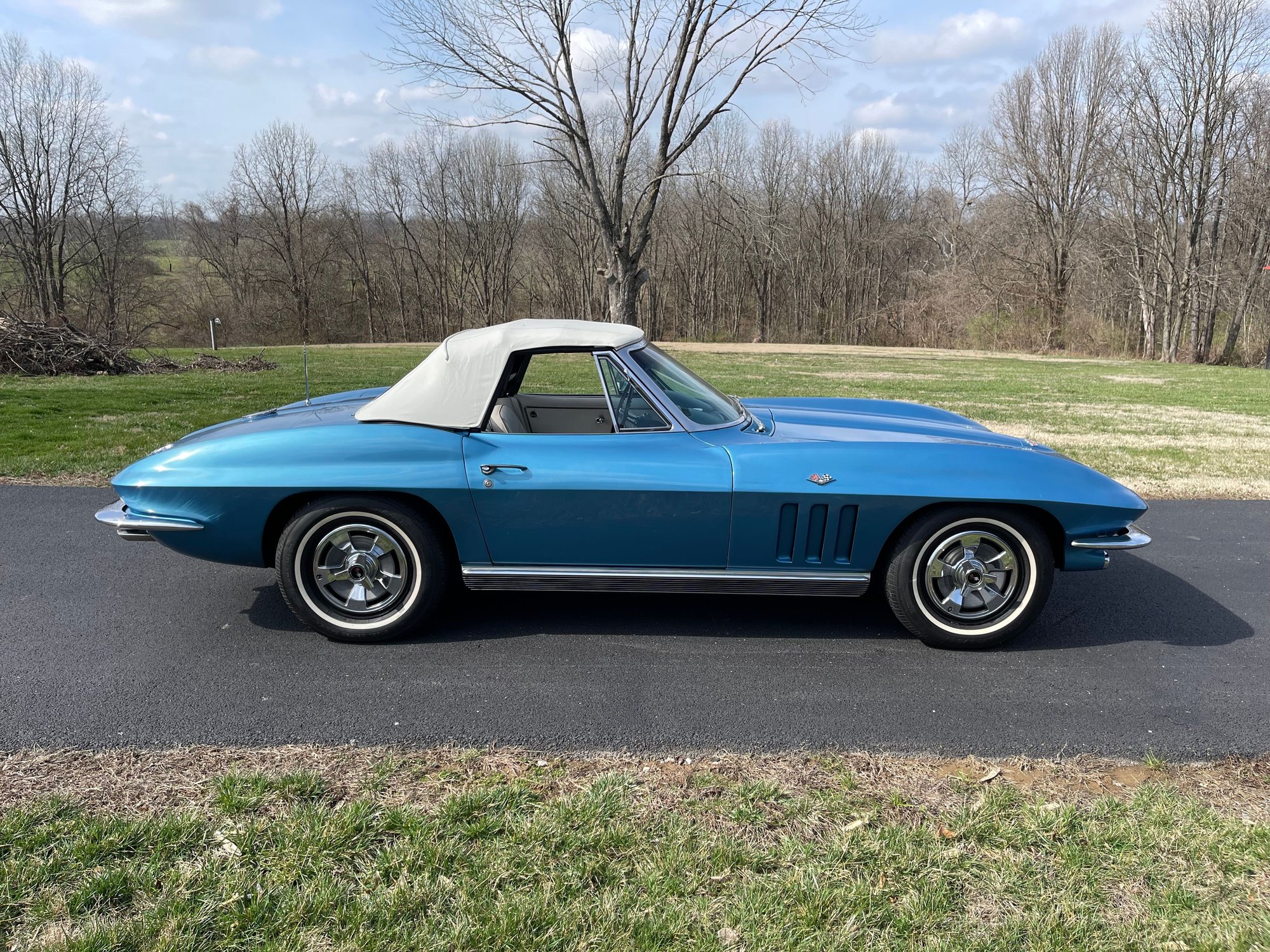 FS (For Sale) 66 Nassau Blue/White Convertible Survivor - CorvetteForum ...