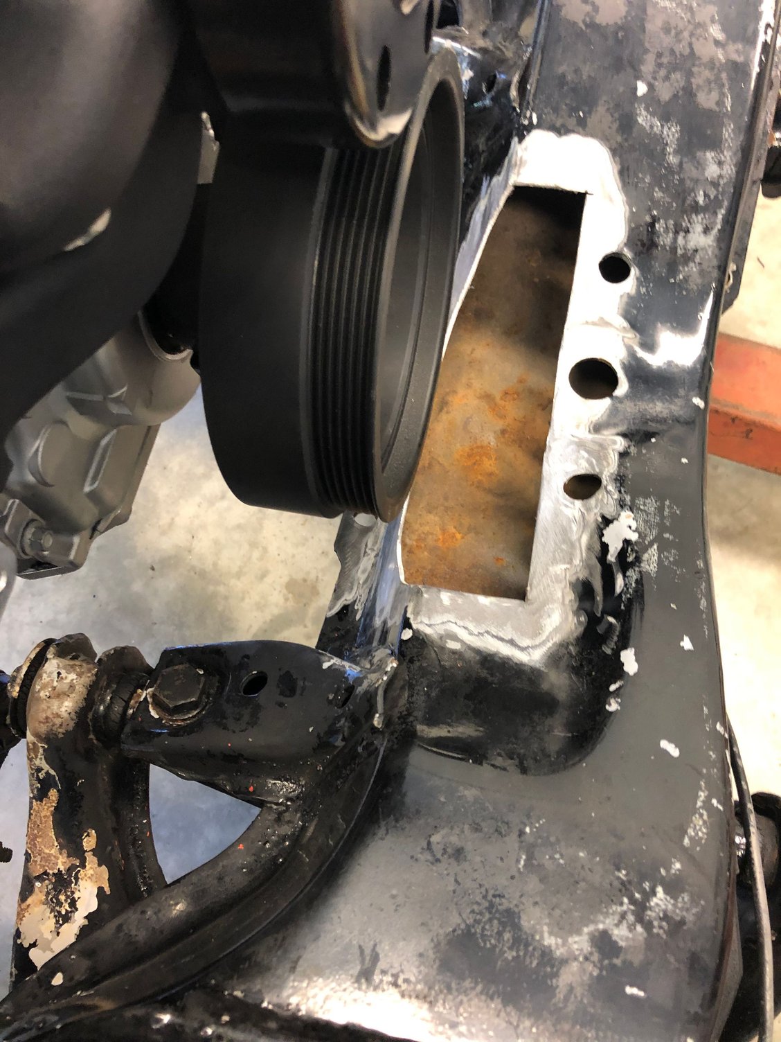 C2 LS3 Accessory drive and TR6060 shifter placement for 1964 Coupe LS ...