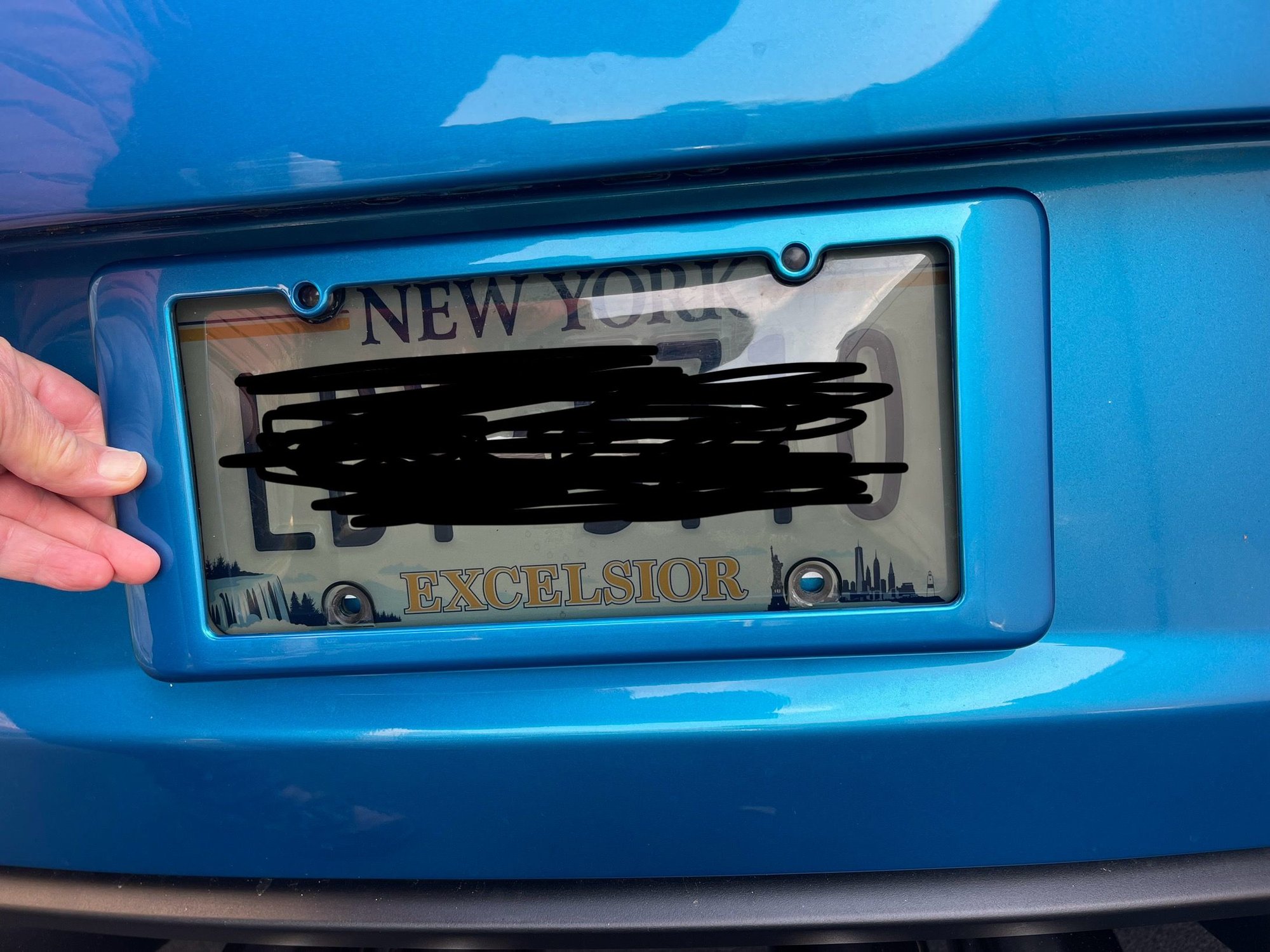FS (For Sale) Jet Stream Blue Rear License Plate Frame GM NOS ...