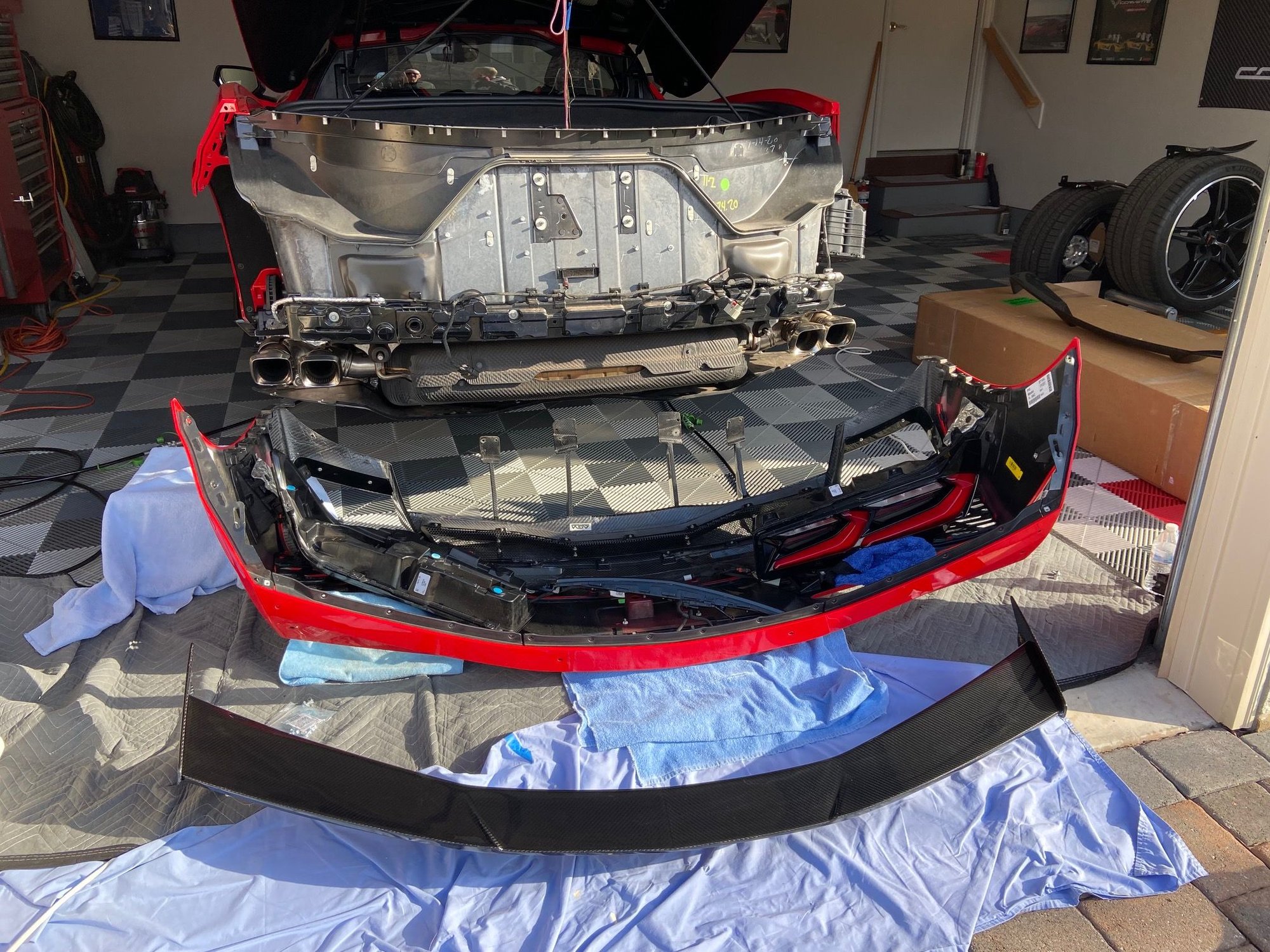 This is Nucking Futs. C8 wing install - CorvetteForum - Chevrolet ...