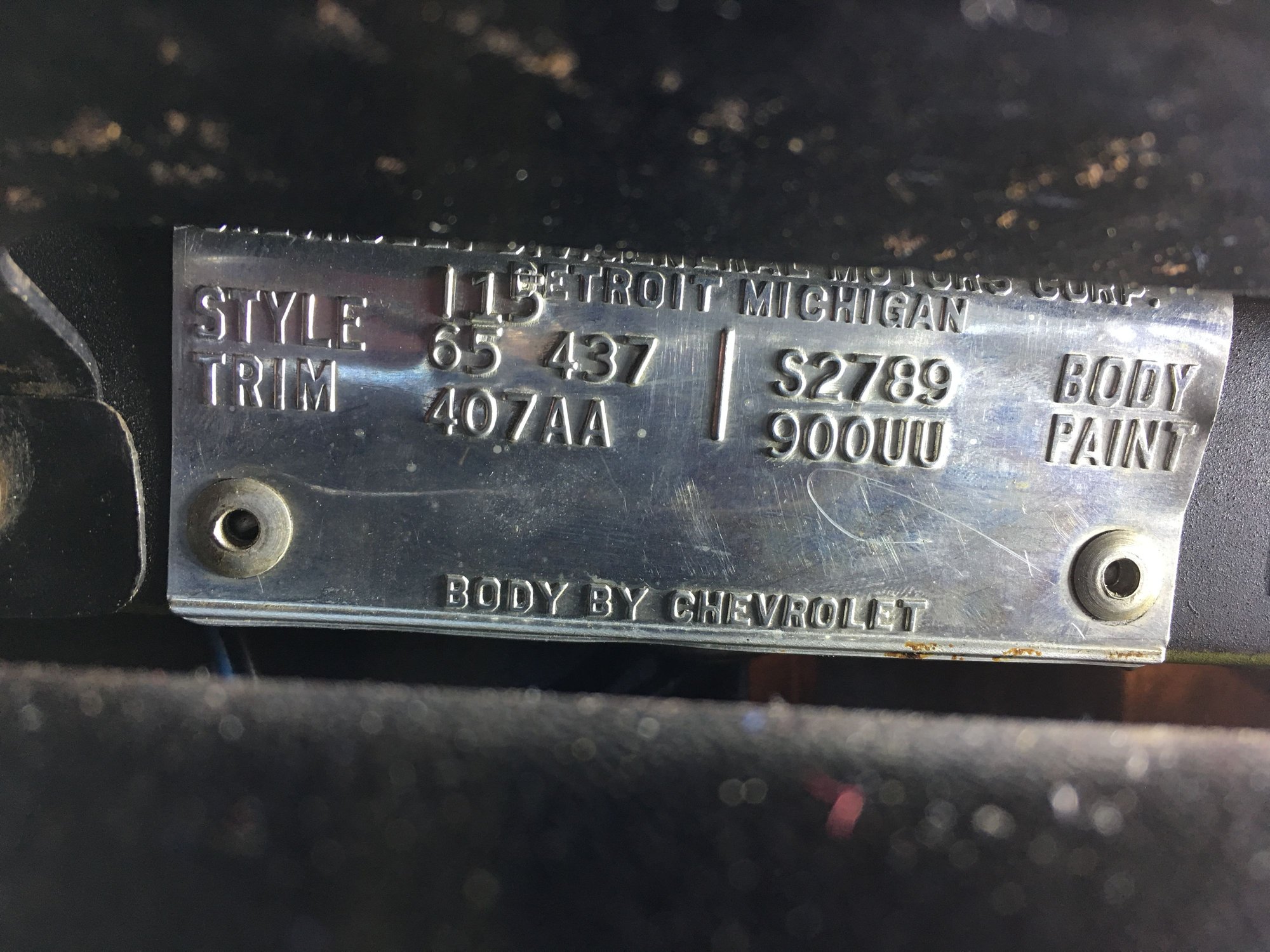 C2 Trim Tags-'65 Covertible, Rally Red - CorvetteForum - Chevrolet ...