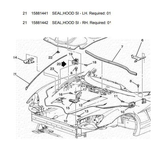 Need part numbers for hood weather stripping - CorvetteForum ...