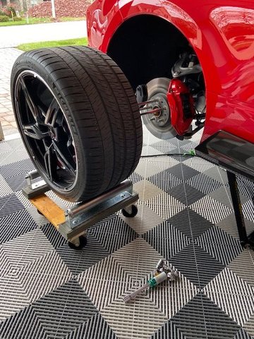 Strake's New Homemade Wheel Dolly for EASY wheel removal/ install ...
