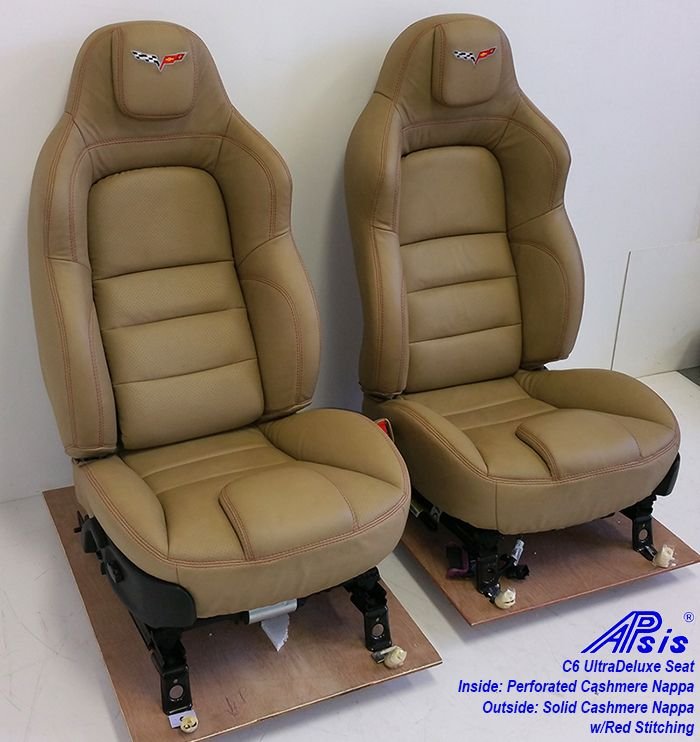 ZR1 Apsis: Another C6 UltraDeluxe Seats in Cashmere w/Red Stitching ...