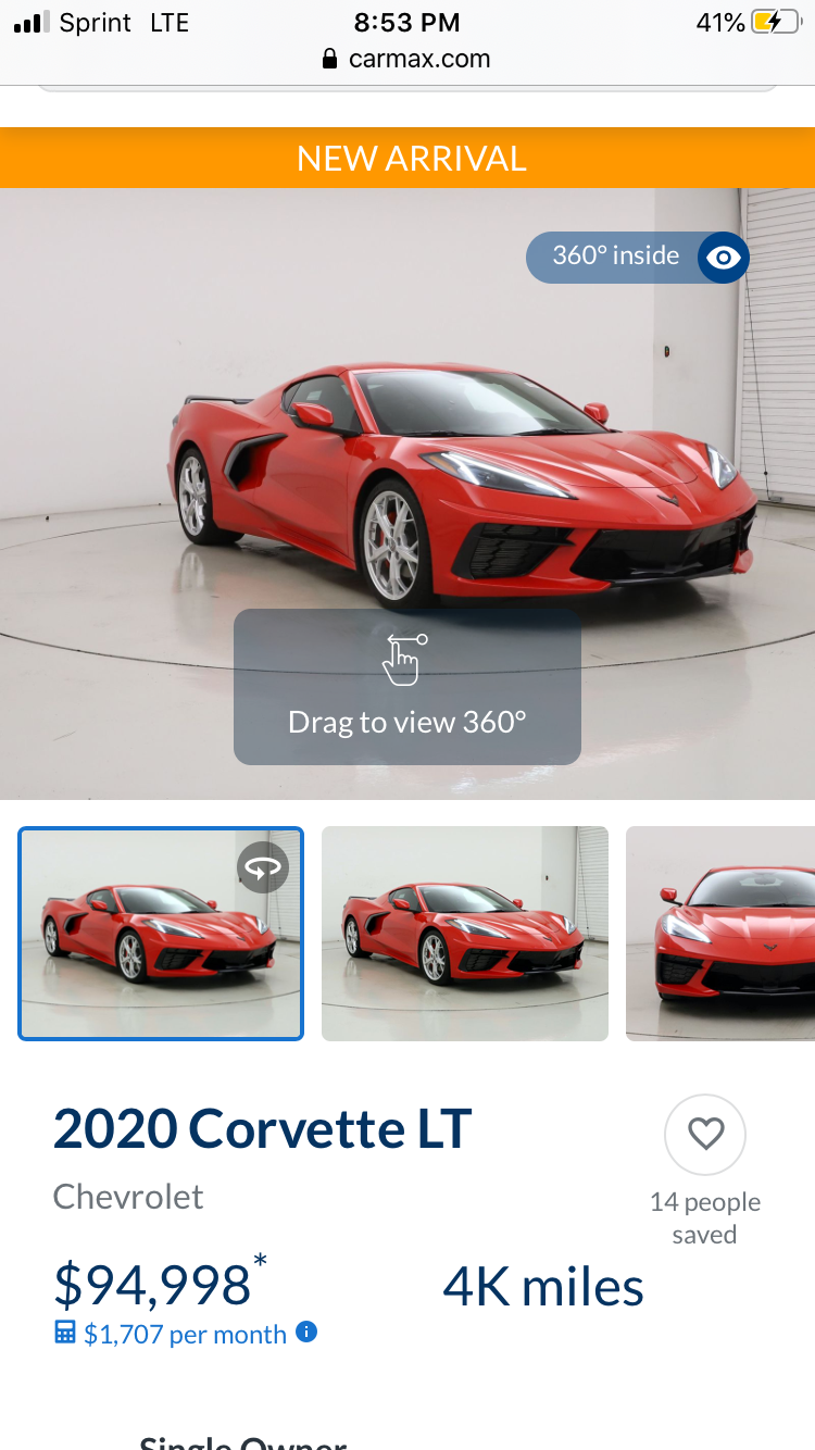 One is on CarMax - CorvetteForum - Chevrolet Corvette Forum Discussion