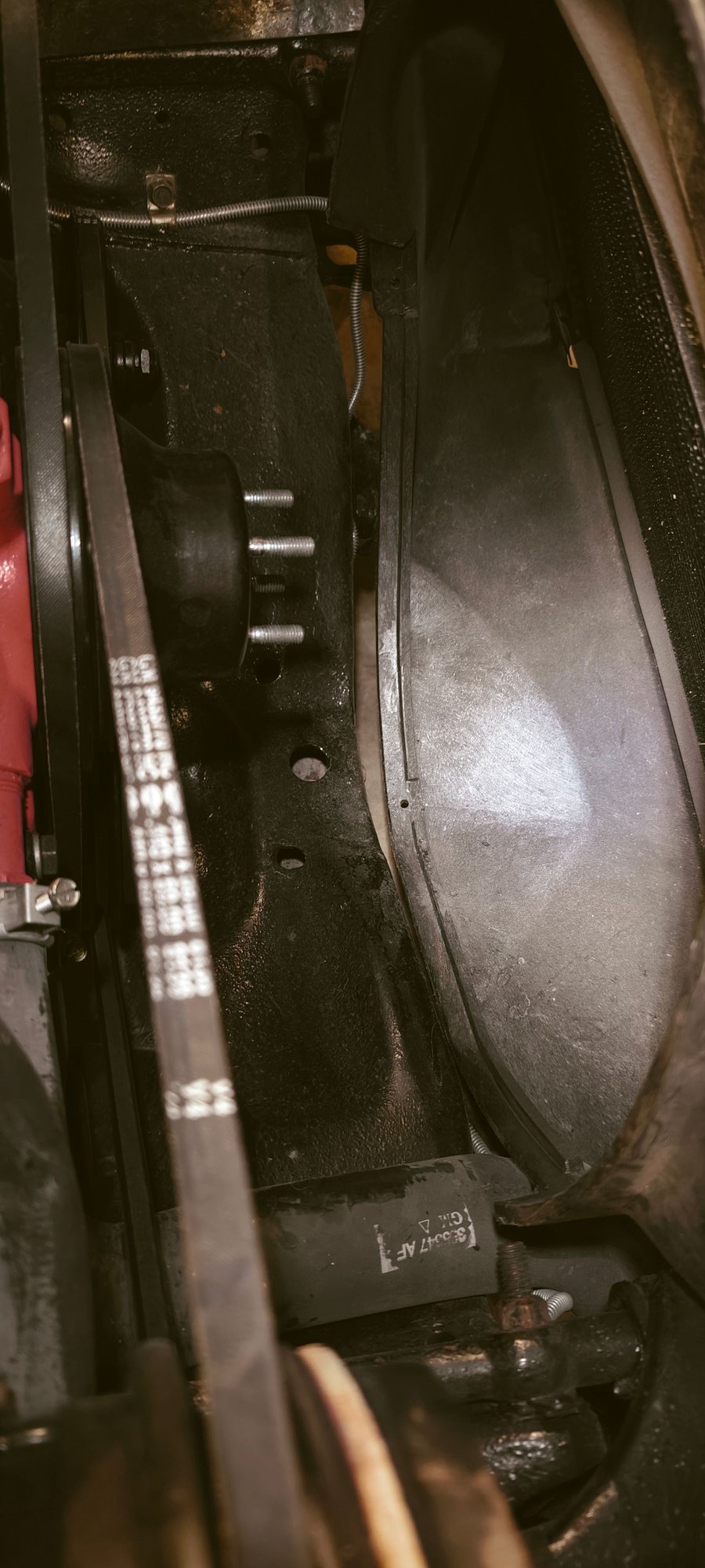 74 Fan Shroud install blocked by frame - CorvetteForum - Chevrolet ...